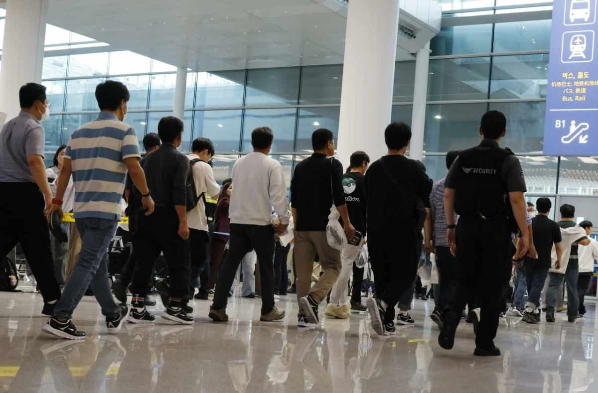 Surcoreanos detenidos en una redada migratoria en EE.UU. recibidos con ...