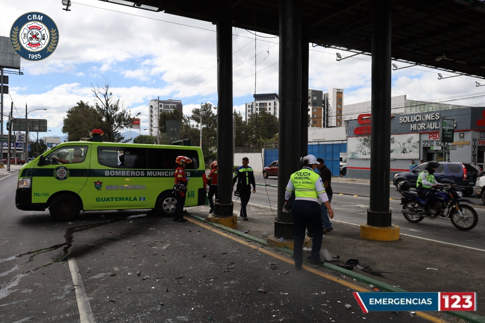 Accidente de tránsito en la calzada Aguilar Batres